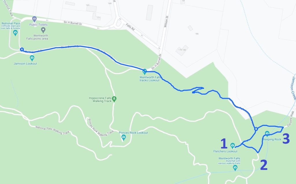 Fletchers Lookout and Weeping Rock Circuit in Wentworth Falls