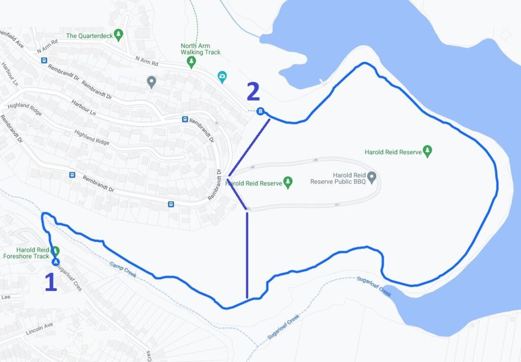 Harold Reid Reserve Foreshore Track in Middle Cove