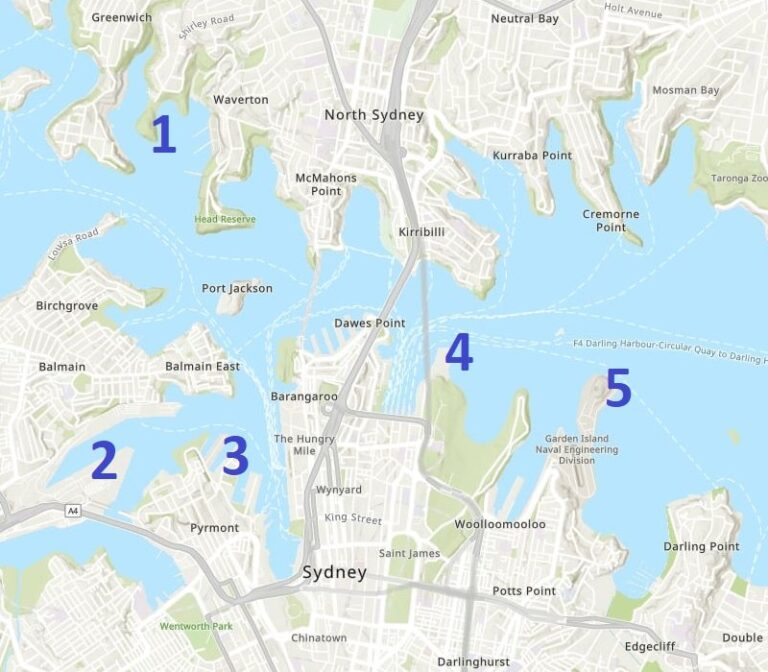 The 13 Islands of Sydney Harbour (Including Former Islands)